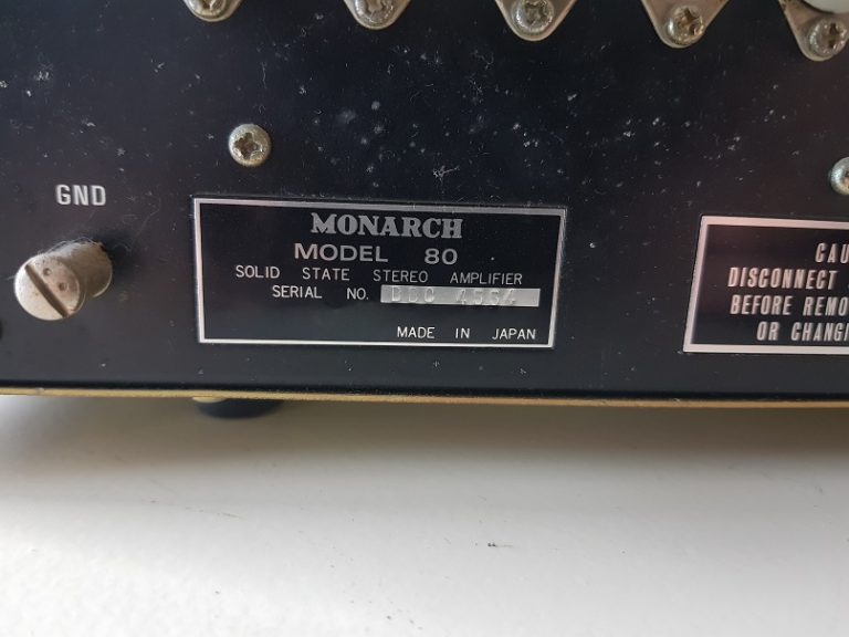 Vintage Monarch Stereo Amplifier Model 80 Tuner